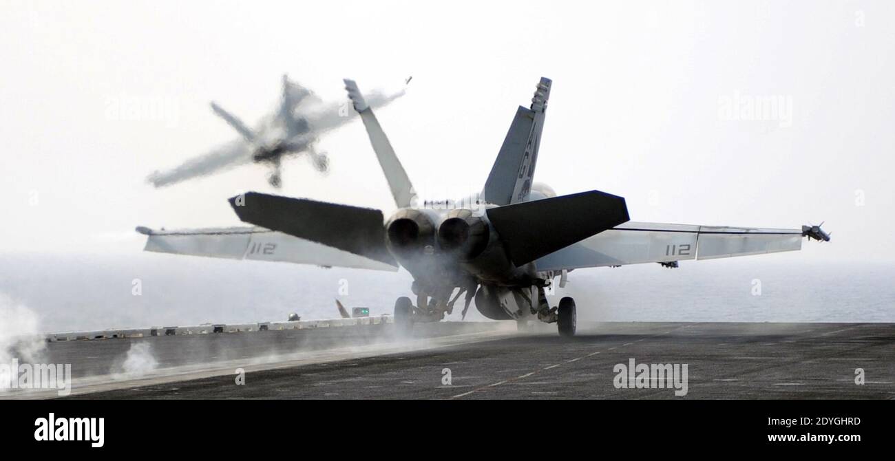 Launching Off the Flight Deck Stock Photo - Alamy