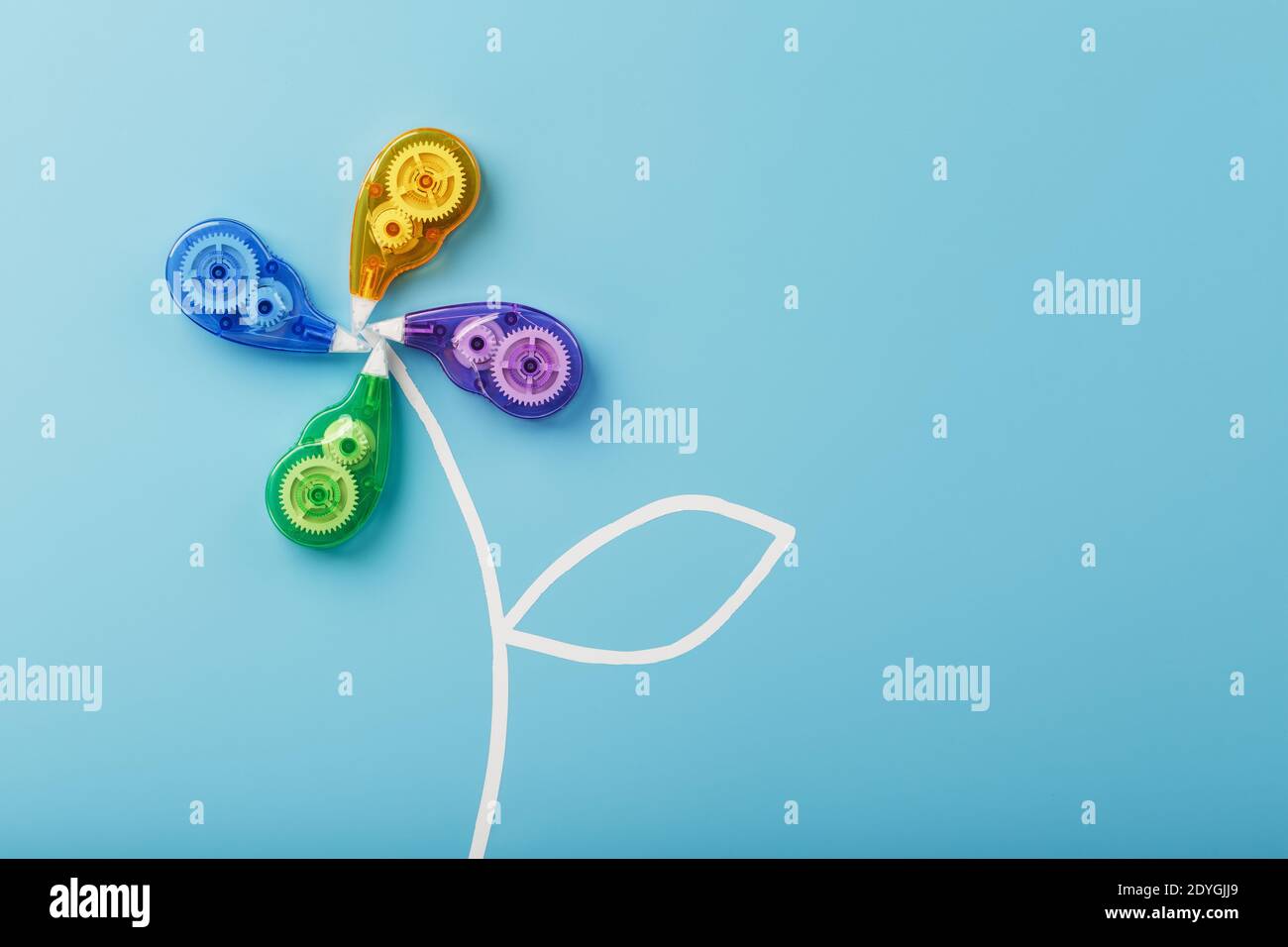 Stationery correction tapes in the shape of a flower of different ...