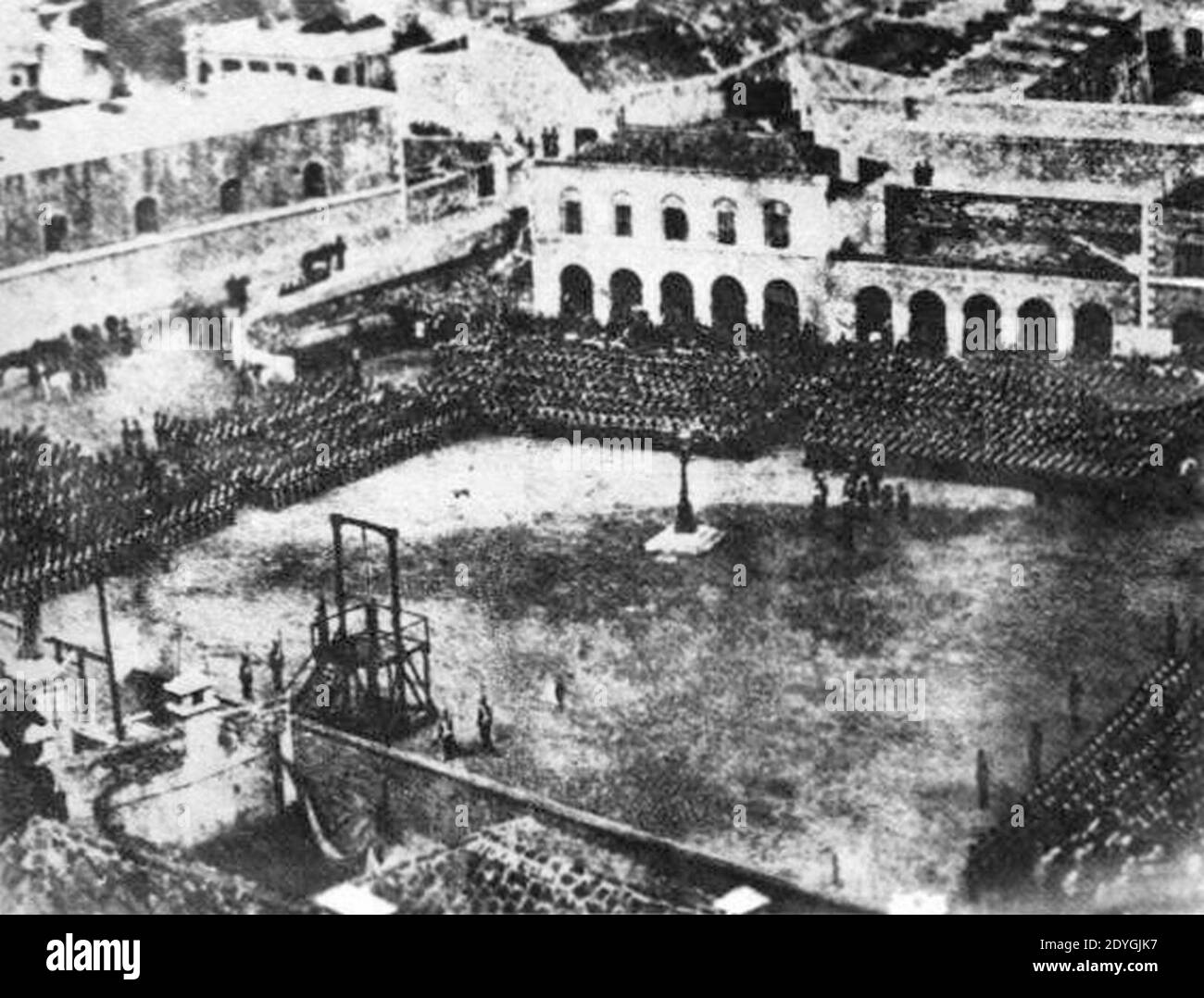 Last public hanging at Grand Casemates Square Stock Photo - Alamy