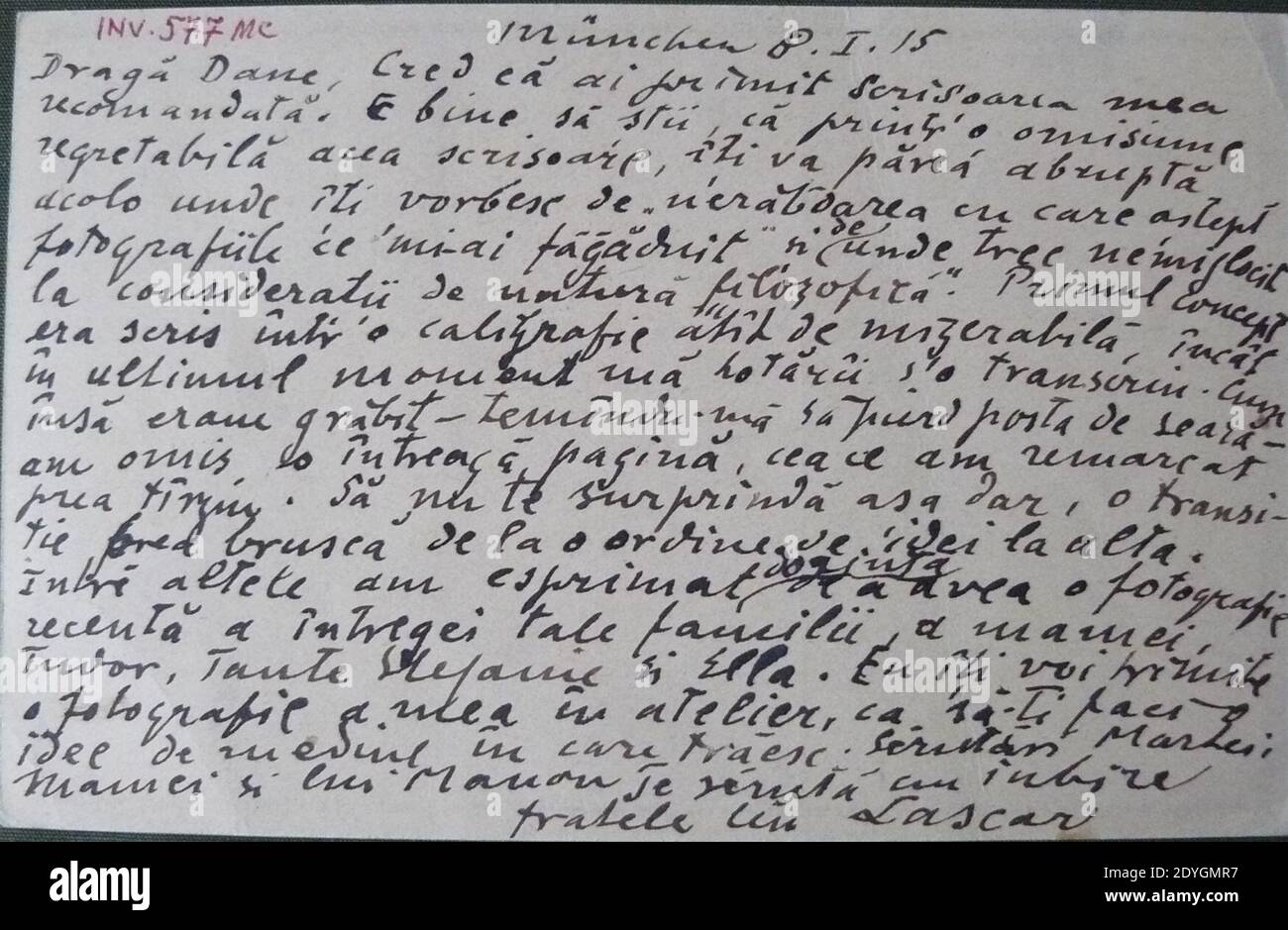 Lascar Vorel - Scrisoare (16 Stock Photo - Alamy