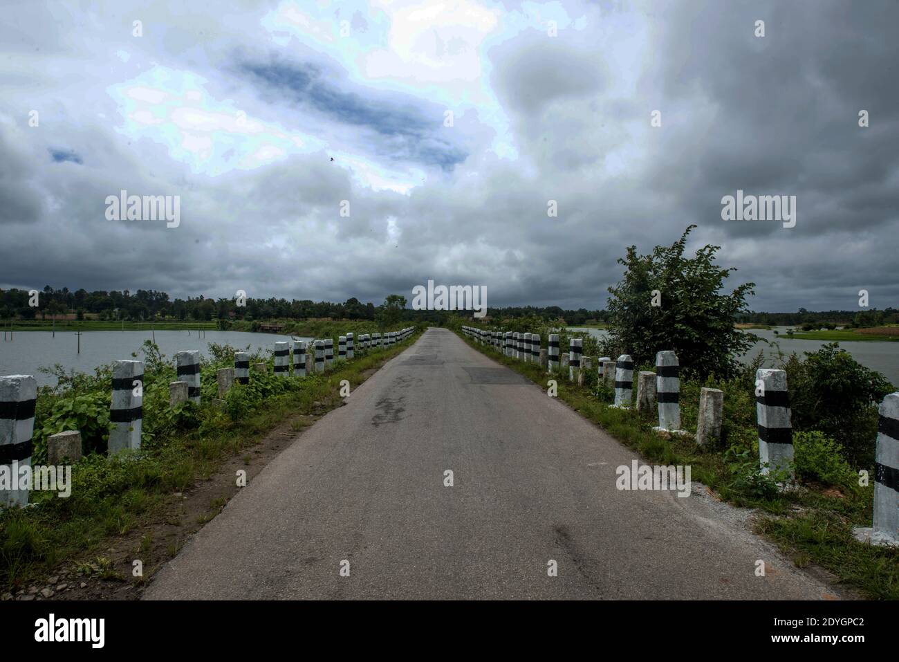 idyllic Country side Landscape - blue sky with white clouds Stock Photo ...