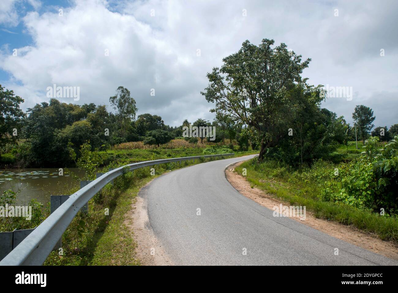 idyllic Country side Landscape - blue sky with white clouds Stock Photo ...