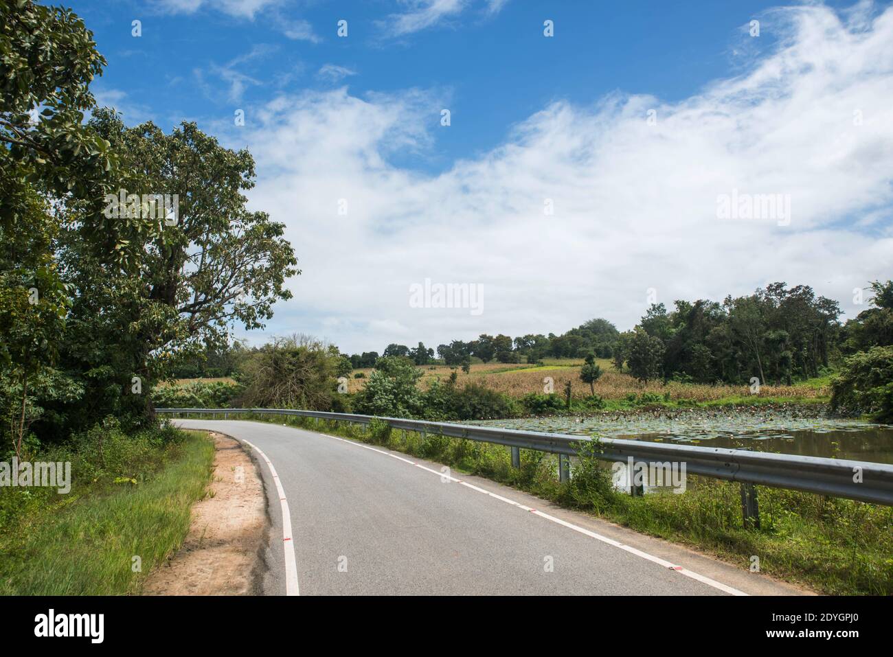 idyllic Country side Landscape - blue sky with white clouds Stock Photo ...
