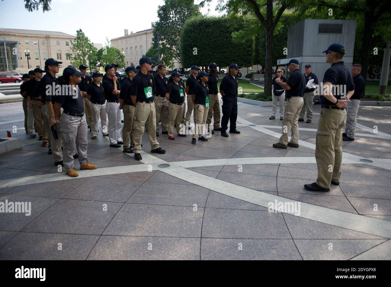 Law enforcement explorers stand at attention at the National Law ...