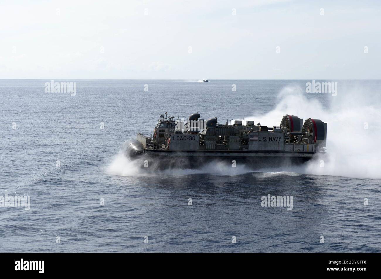 LCAC 30 departs well deck 141002 Stock Photo - Alamy