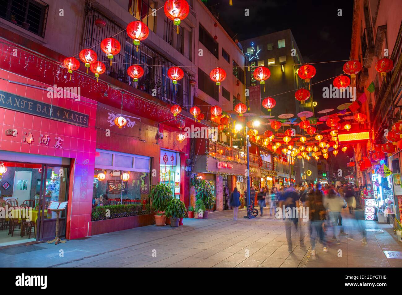 Chinatown Barrio Chino on Dolores Street in historic center of Mexico ...