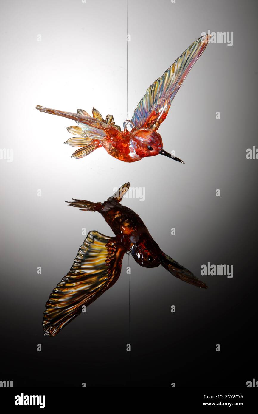 Sandra Young glass artist Stock Photo - Alamy