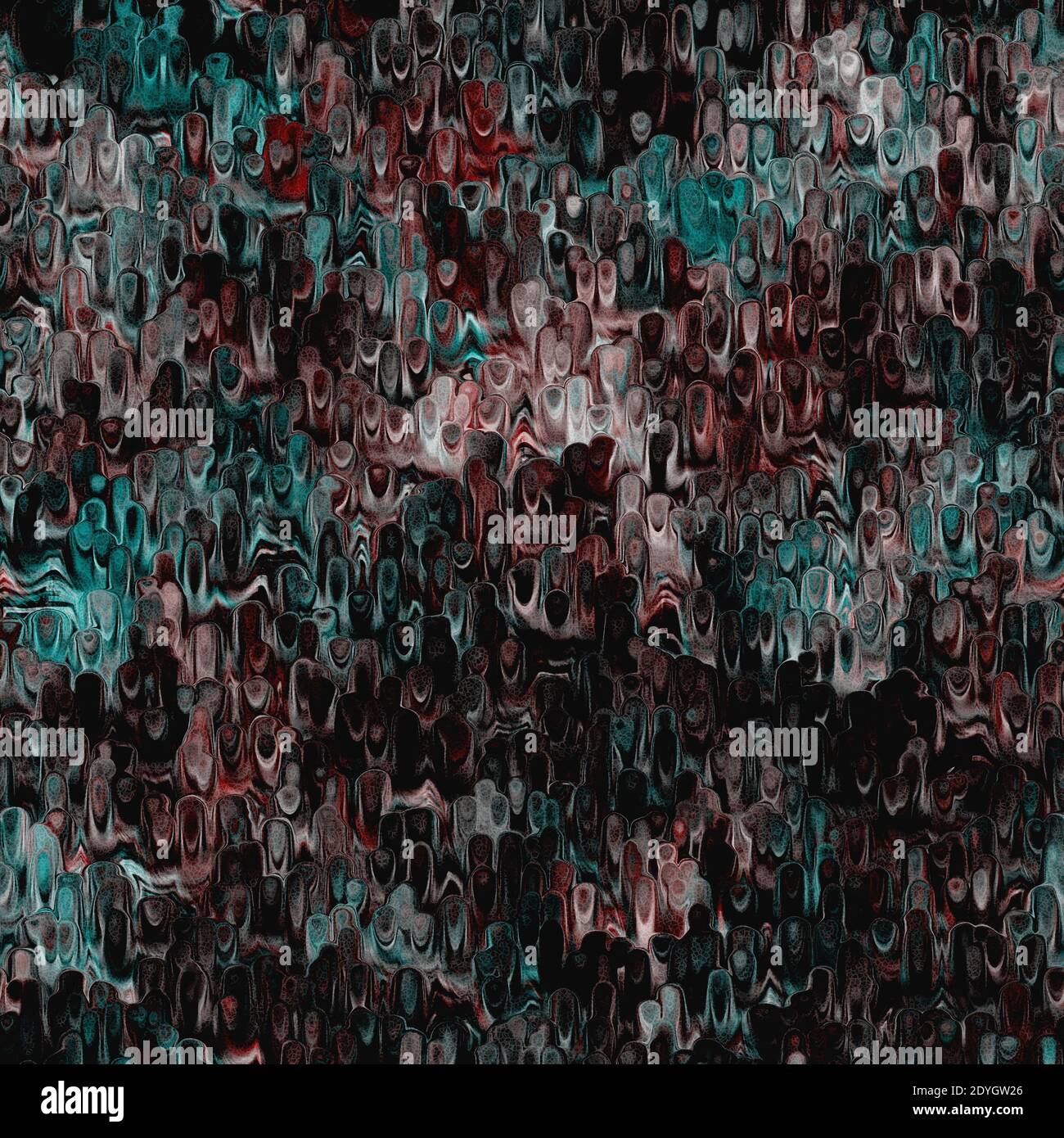 Marbled grunge blotch drip pattern background. Worn turquoise blue red ...