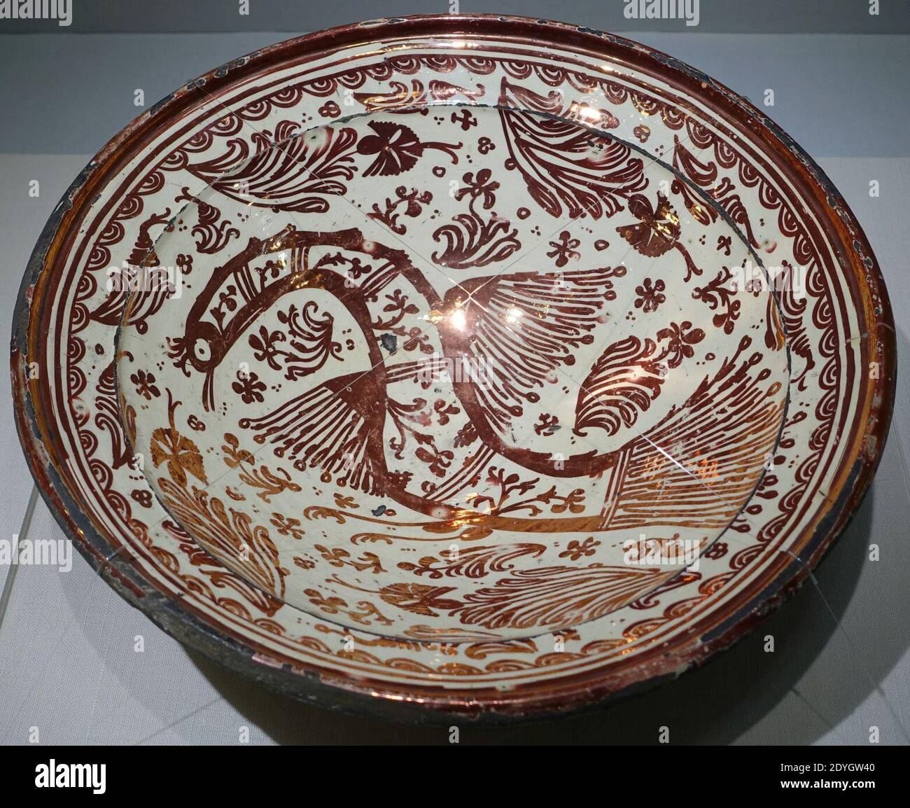 Large bowl with bird design, Spain, Manises, 16th century AD, Hispano ...