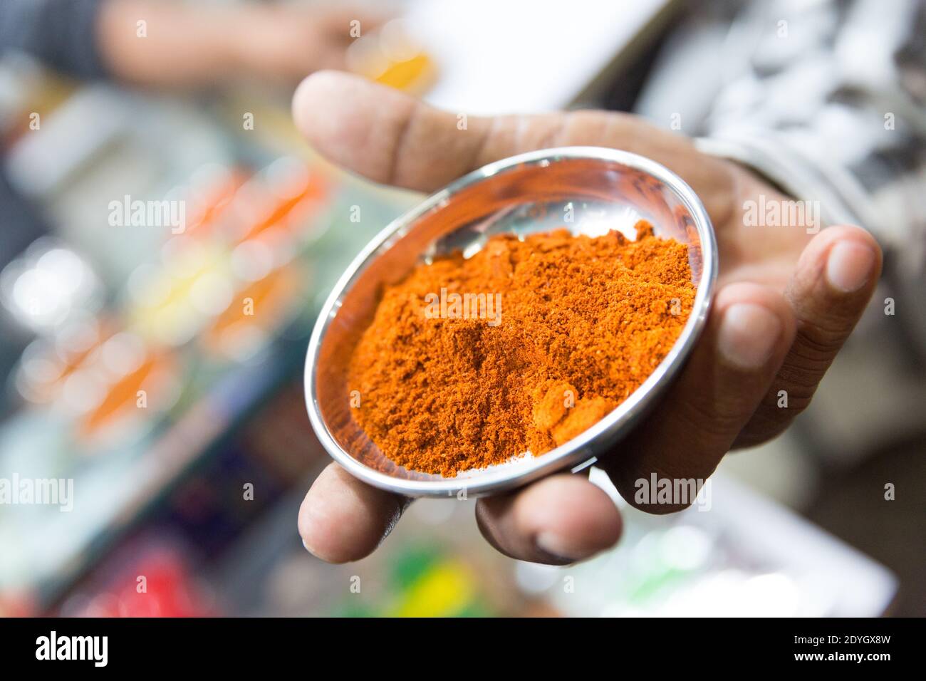 Mumbai India Man's Hand Holding Spice Stock Photo - Alamy