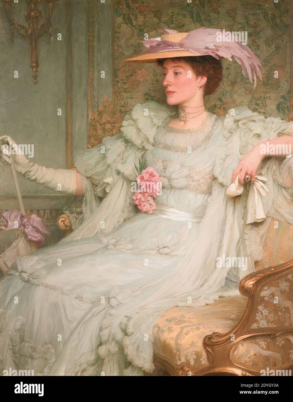 Lady Hillingdon, by Frank Dicksee Stock Photo - Alamy