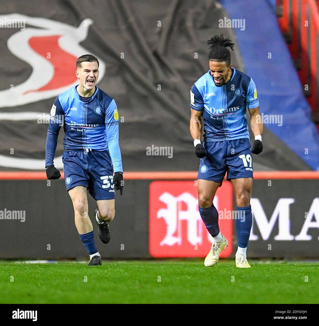 Bristol, UK. 26th Dec, 2020. Garath McCleary of Wycombe Wanderers ...