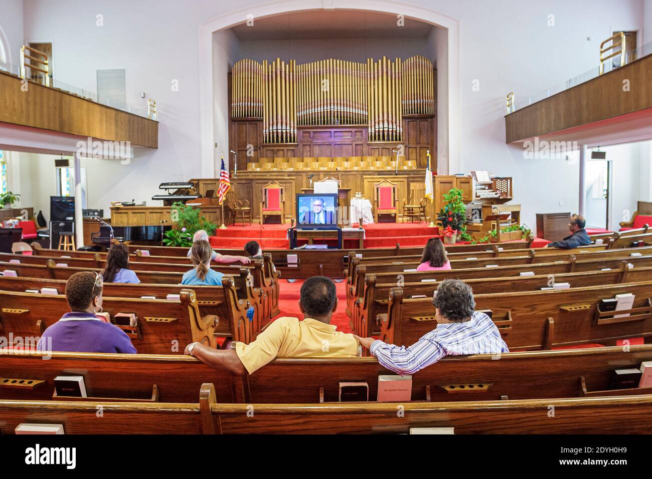 Birmingham Alabama,16th Street Baptist Church,inside interior seats ...