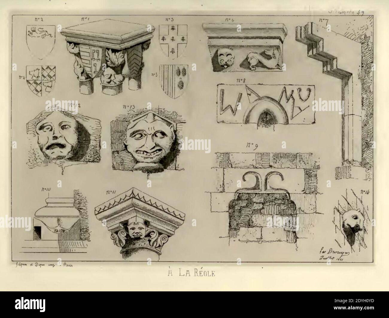 La Réole (Drouyn) m Stock Photo - Alamy