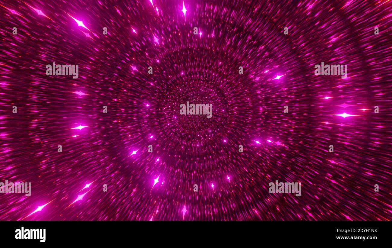 Red space particles science fiction 3d illustration background ...