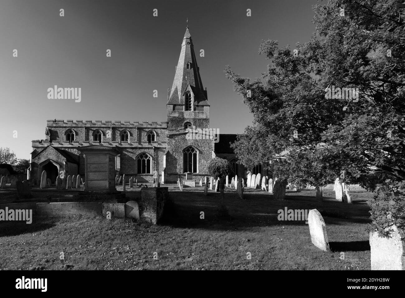 Spring colours over All Saints & St James Church, Kings Cliffe village ...