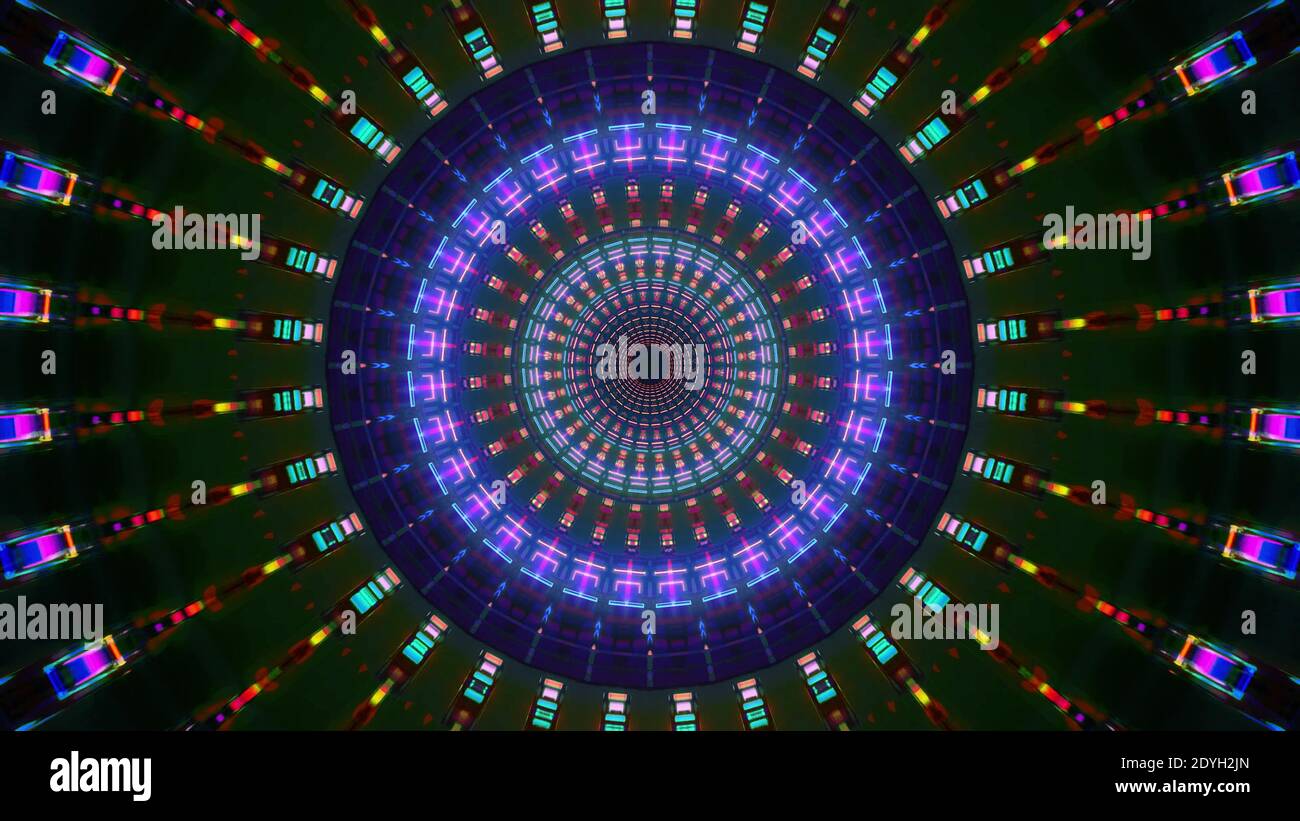 Round rotation reflection visual 3d illustration background wallpaper ...