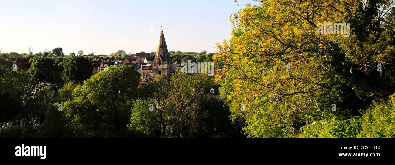 Spring colours over All Saints & St James Church, Kings Cliffe village ...