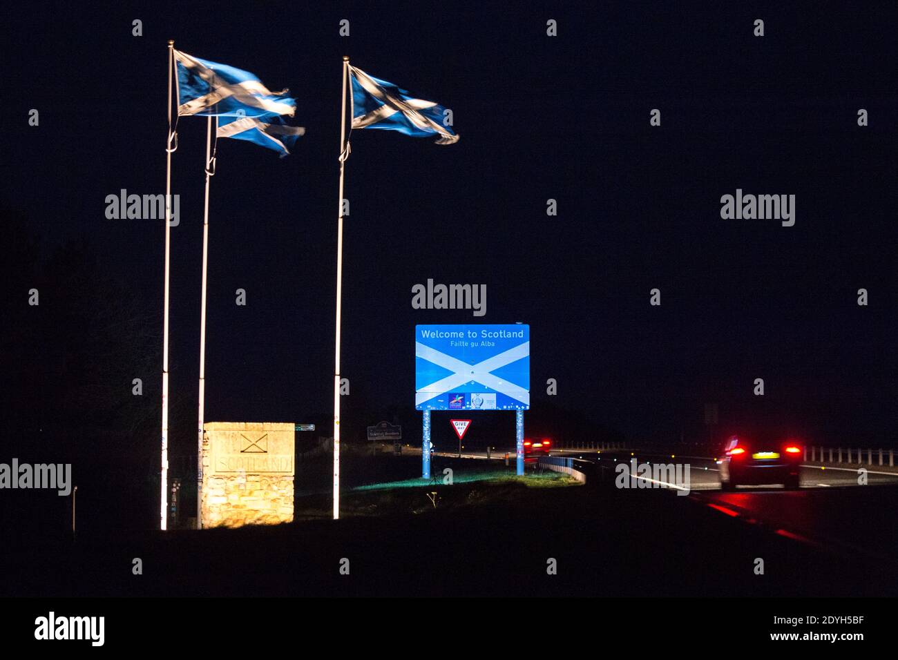Scottish border sign anglo scottish border hi-res stock photography and ...