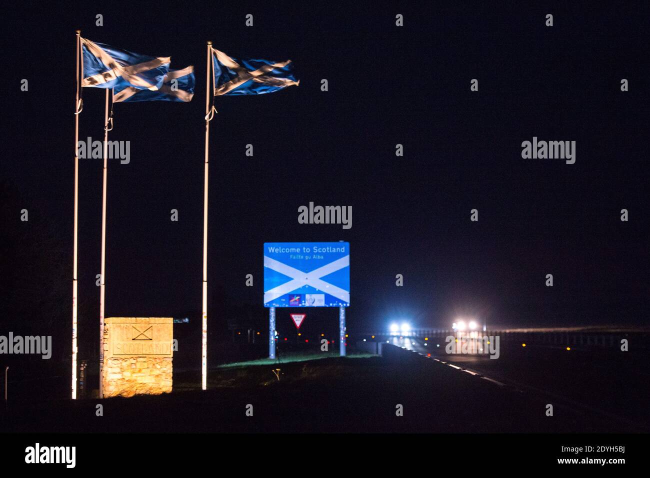 Scottish border sign anglo scottish border hi-res stock photography and ...