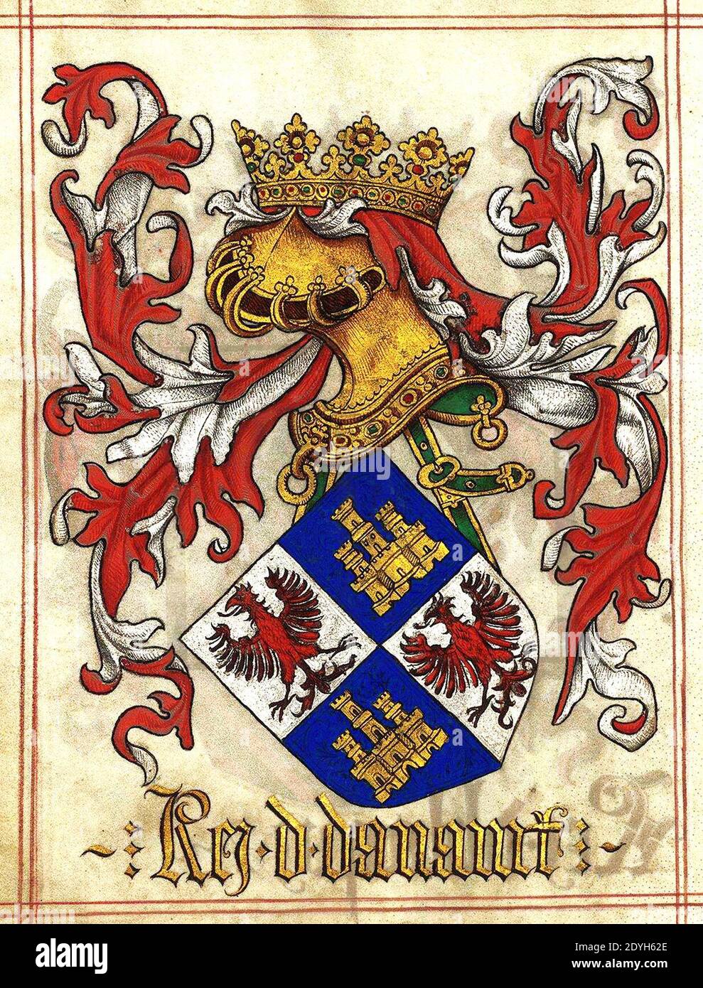 LDAM (f. 025v) Rei de Danavit Stock Photo - Alamy