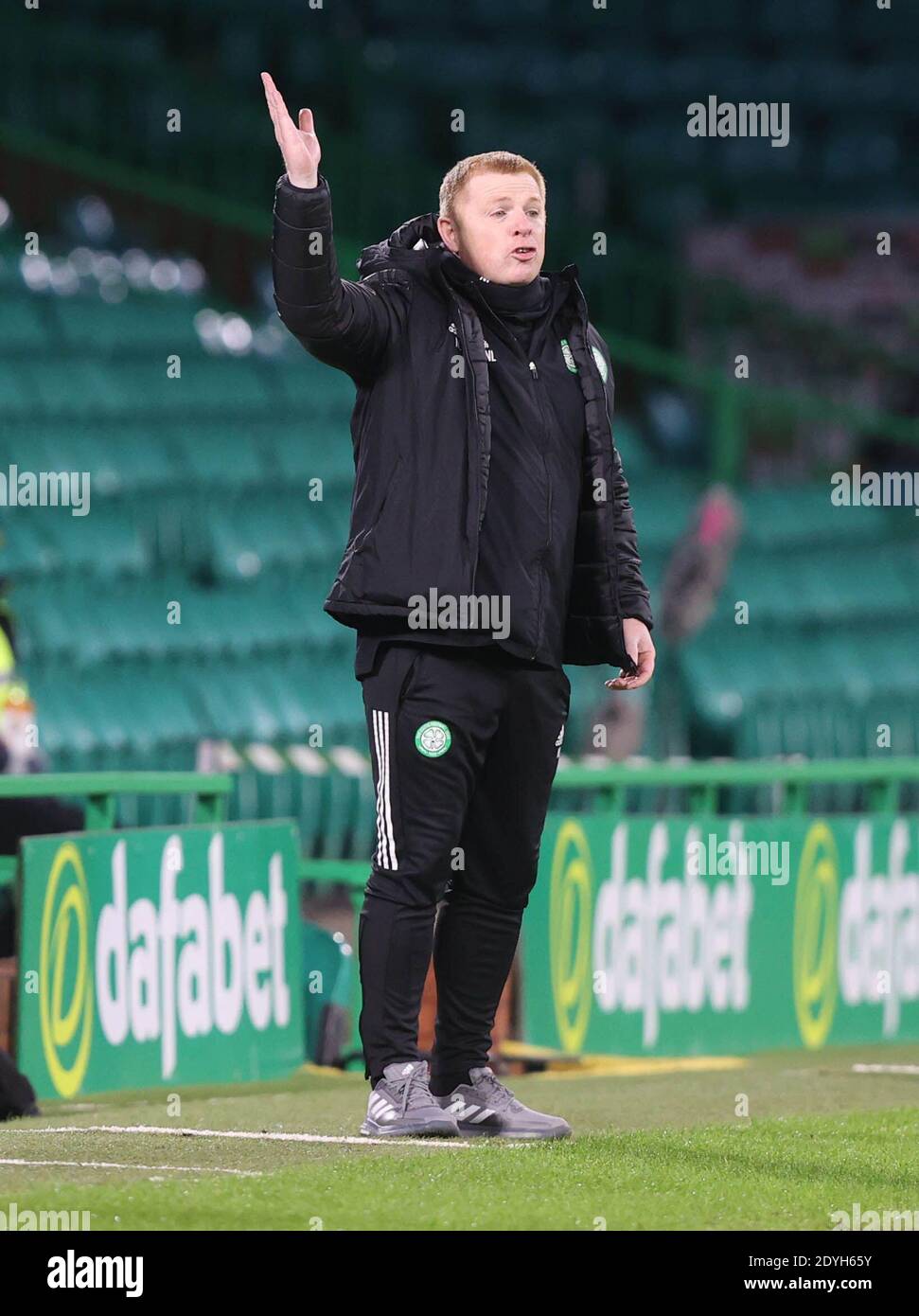 Celtic manager Neil Lennon during the Scottish Premiership match at ...
