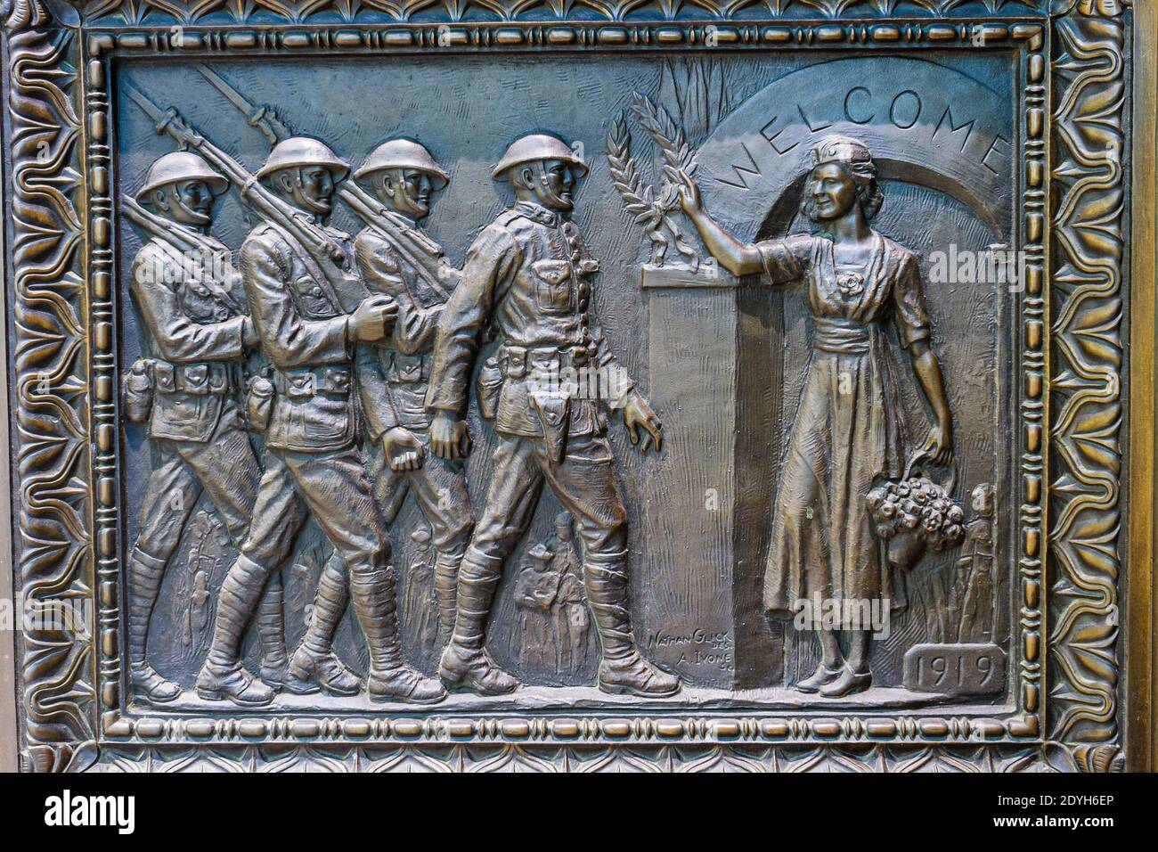 Alabama Montgomery State Department of Archives & History,Bronze Panel ...