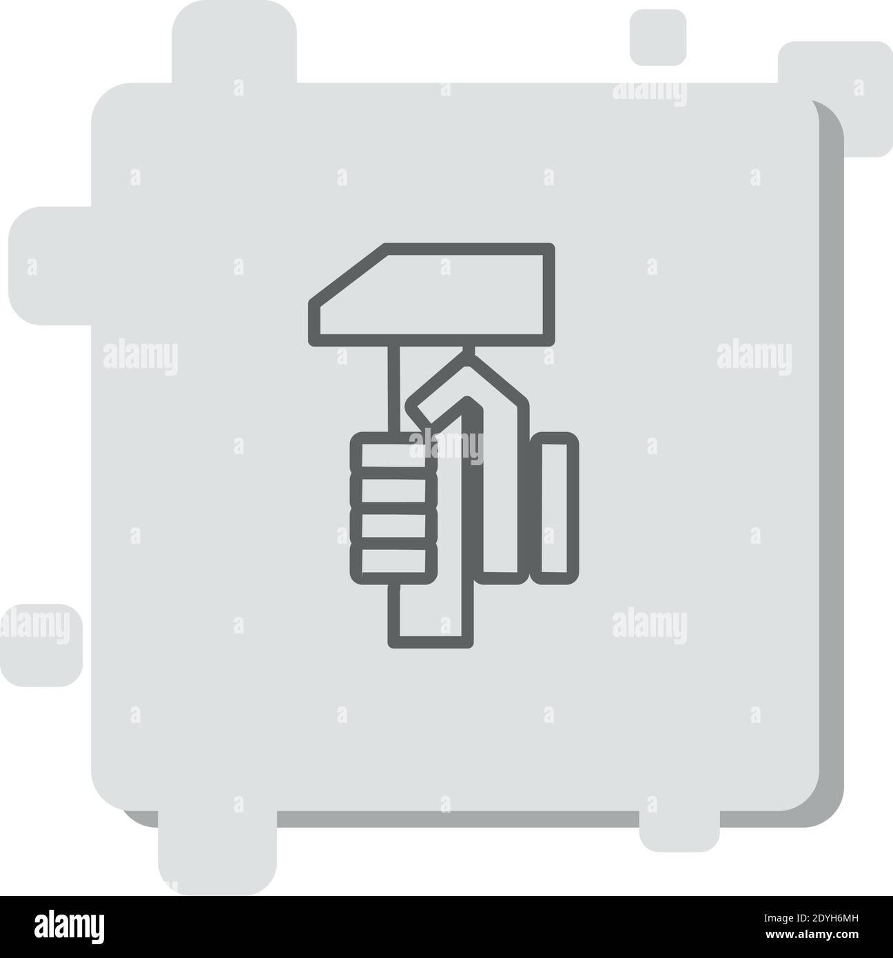 hand holding pick hammer vector icon modern simple vector illustration ...