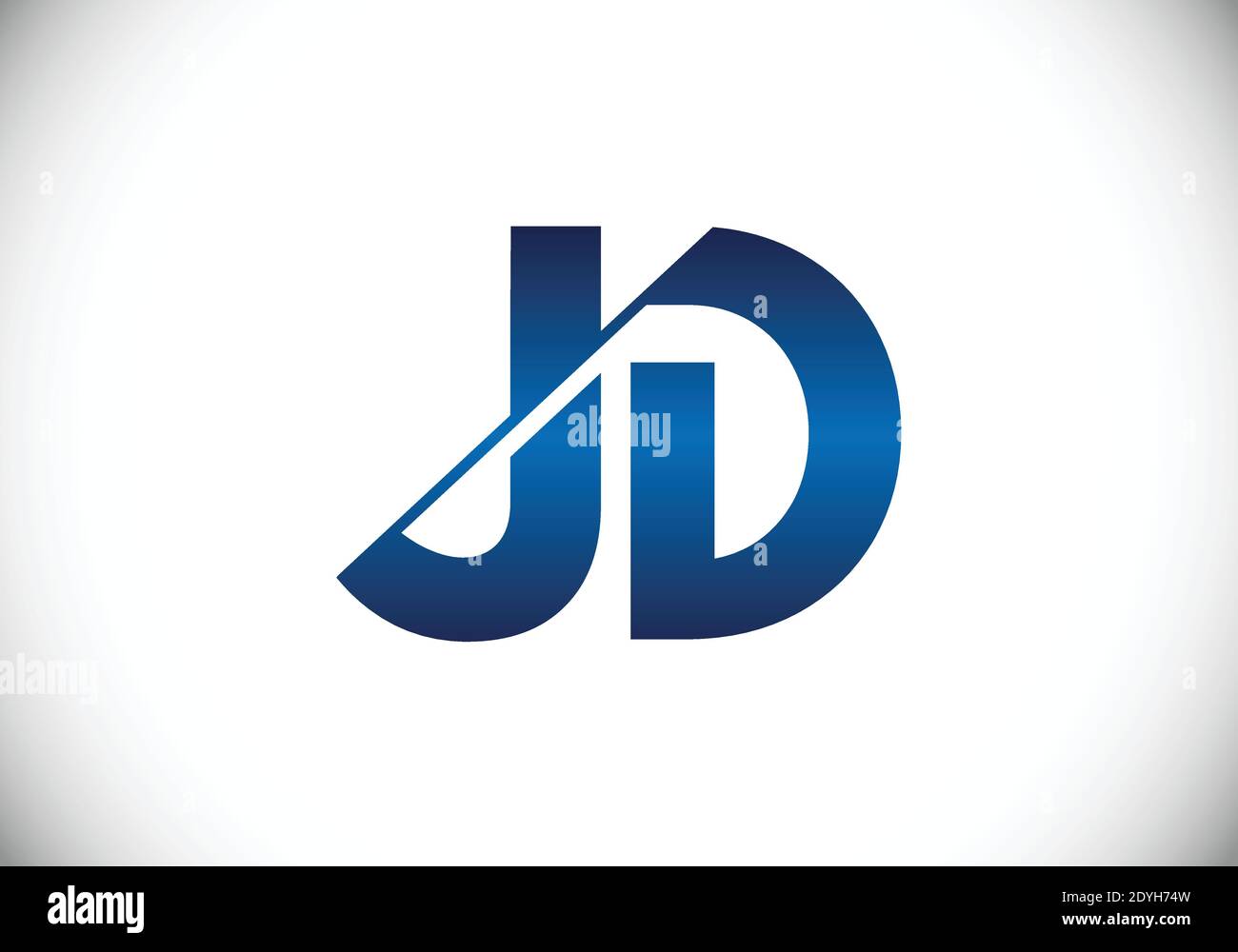 Initial Monogram Letter J D Logo Design Vector Template. J D Letter ...