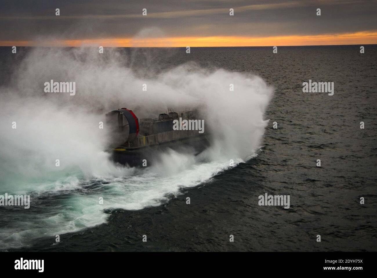 LCAC-71 departs USS Iwo Jima (LHD-7) in the Atlantic 171115 Stock Photo ...