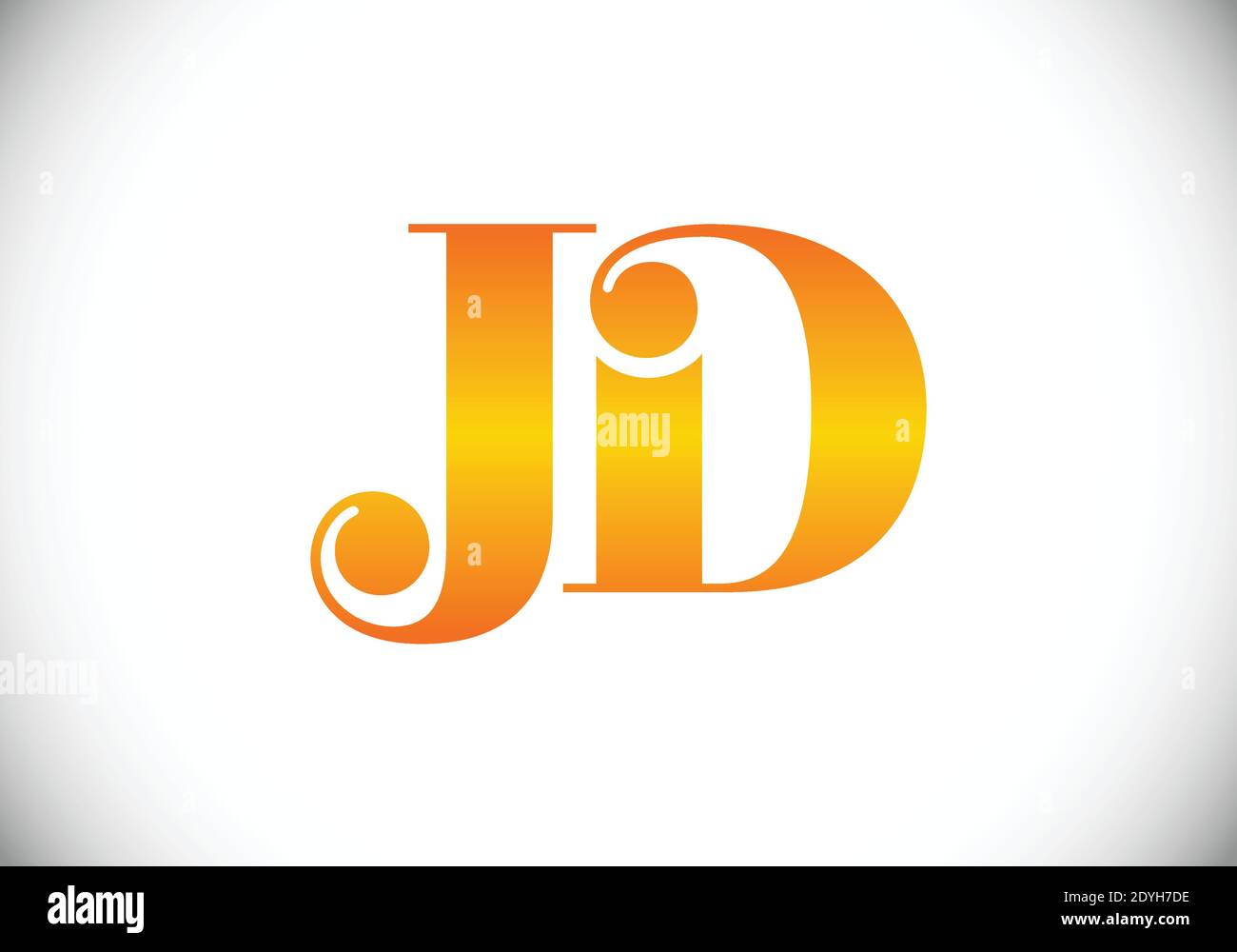 Initial Monogram Letter J D Logo Design Vector Template. J D Letter ...