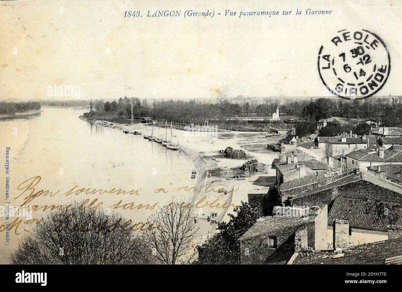 Langon - bords de la Garonne 2 Stock Photo - Alamy