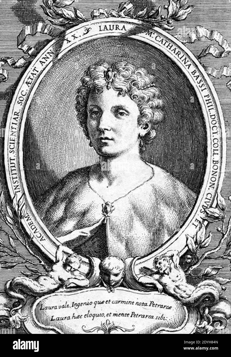 Laura Bassi oval portrait Stock Photo - Alamy