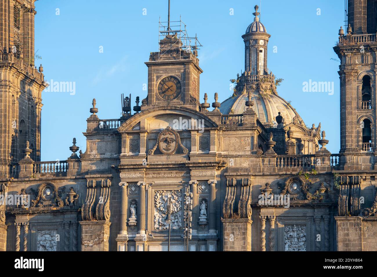 Zocalo Constitution Square and Metropolitan Cathedral at Historic ...