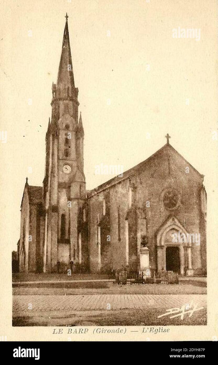 Le Barp - église 1 Stock Photo - Alamy