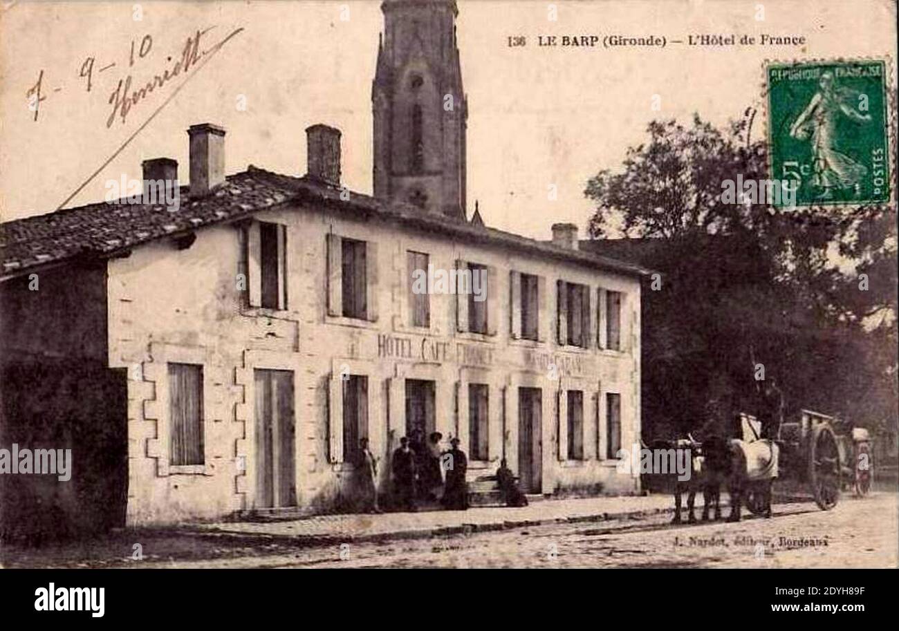 Le Barp - Hôtel de France 1 Stock Photo - Alamy