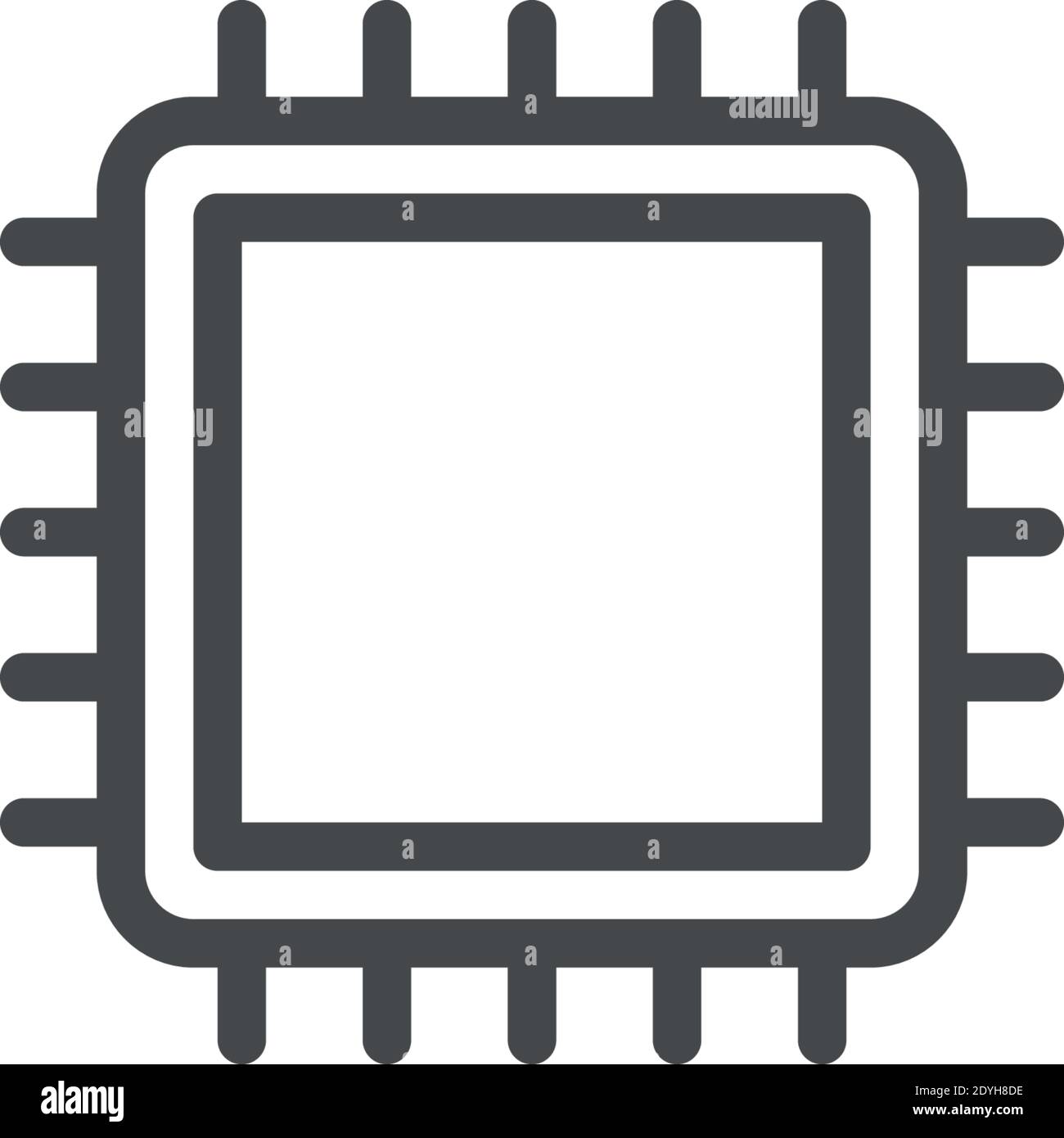 processor vector icon modern simple vector illustration Stock Vector ...