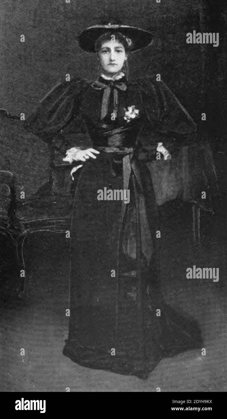 Lavery Lady in Brown Carnegie Catalogue 1896 plate 23 Stock Photo - Alamy