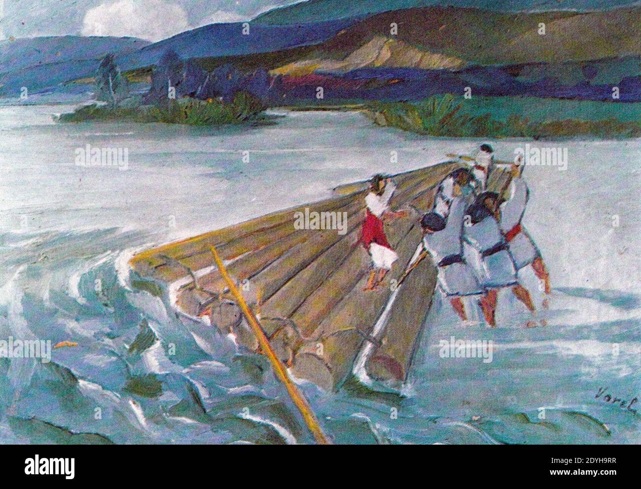 Lascar Vorel - Plutasi pe Bistrita Stock Photo - Alamy