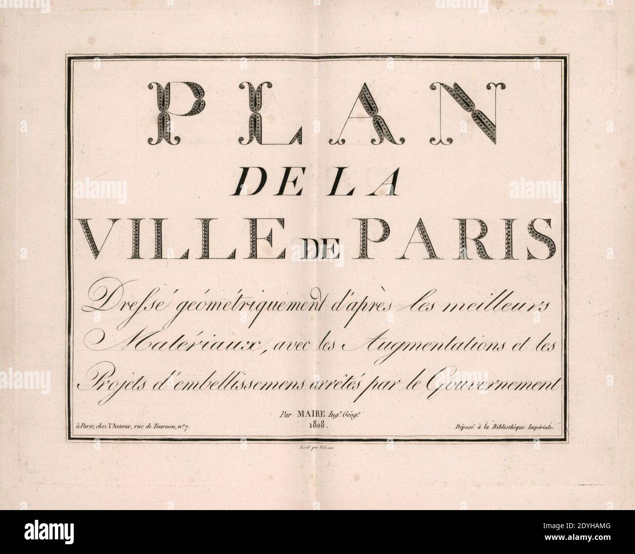La topographie de Paris by Nicolas Maire - Title Page, Plan de la ville ...