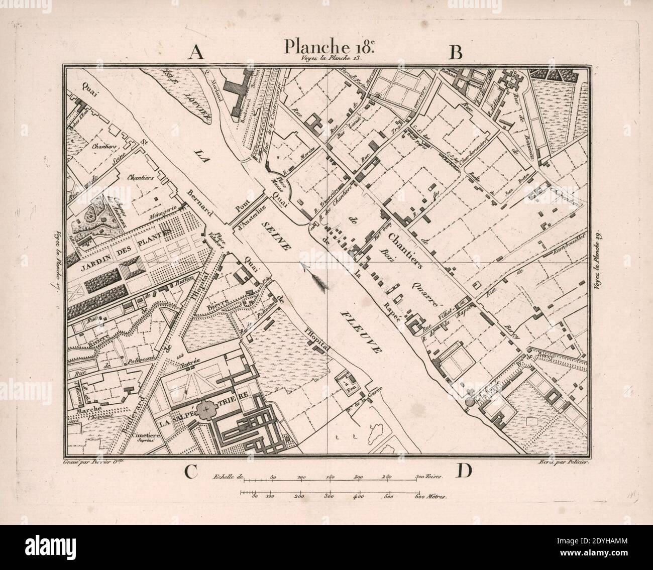 La topographie de Paris by Nicolas Maire - Planche 18e - David Rumsey ...