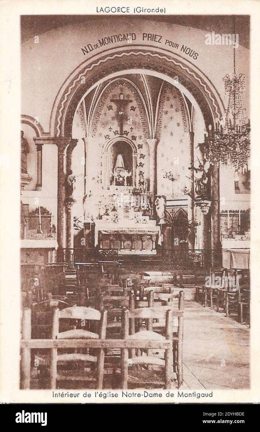 Lagorce - église 5 Stock Photo - Alamy