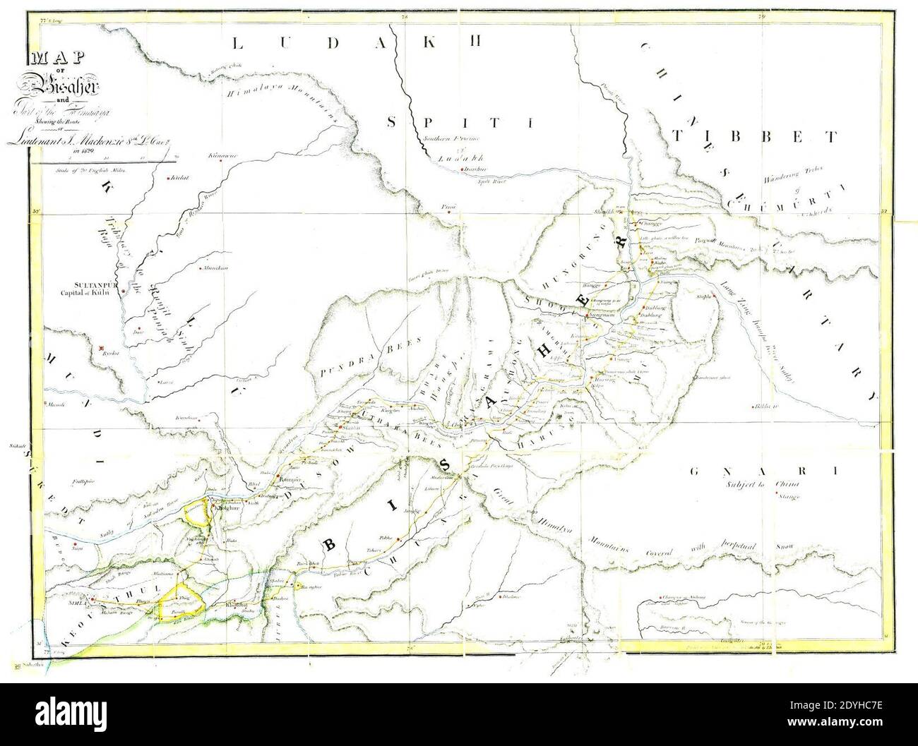 Ladakh map hi-res stock photography and images - Alamy