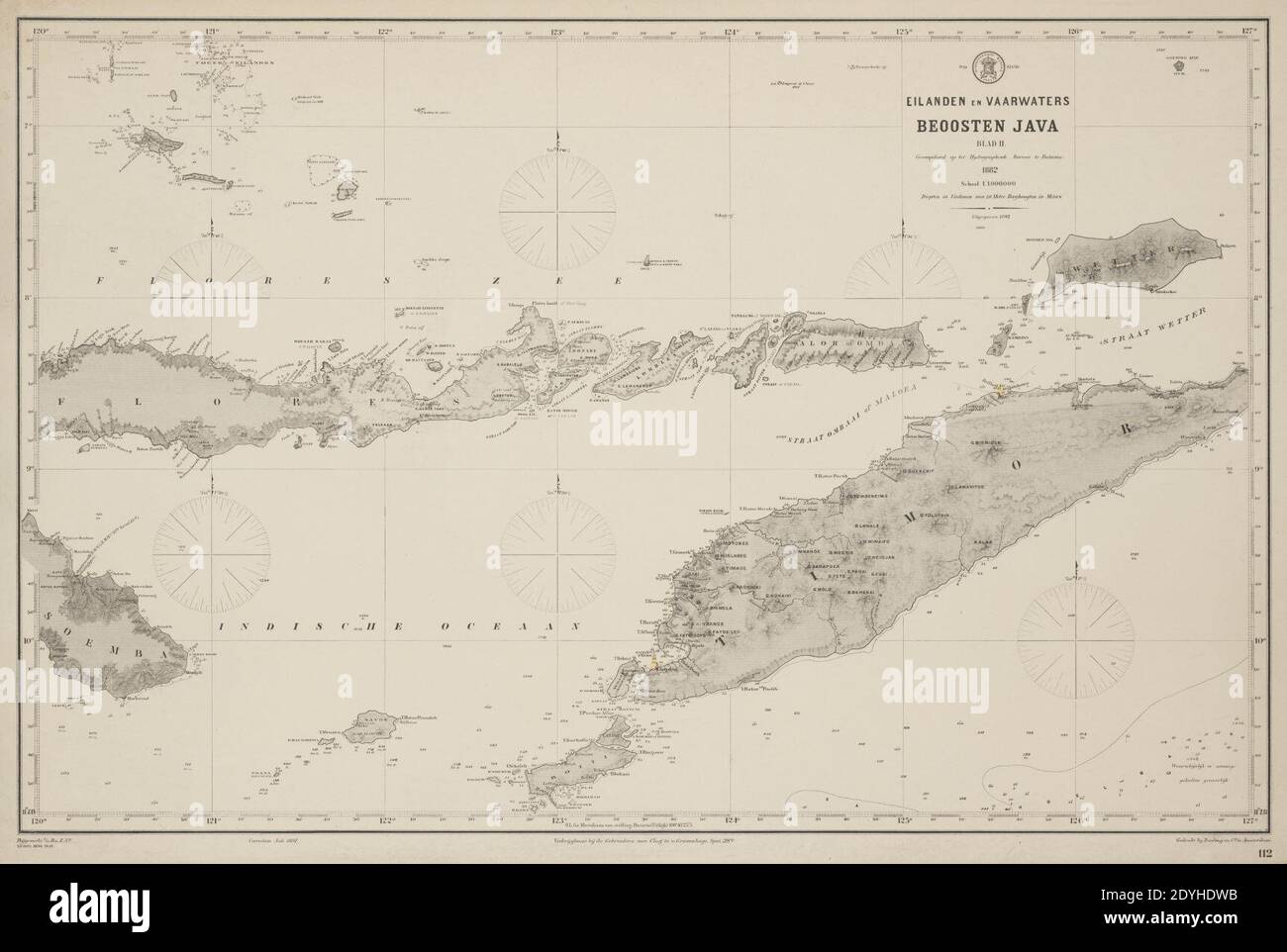 Landkaart, objectnr A 18594 Stock Photo - Alamy