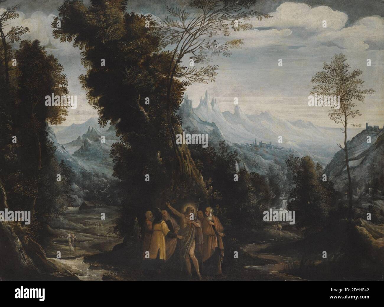 Landscape with John the Baptist Preaching in the Wilderness attributed ...