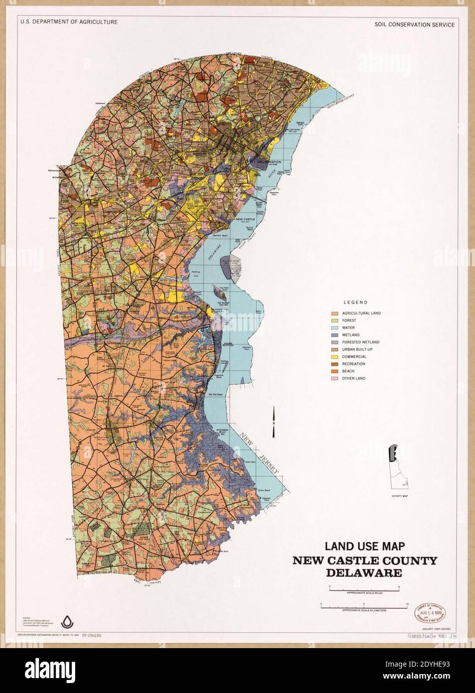 New castle county map hi-res stock photography and images - Alamy