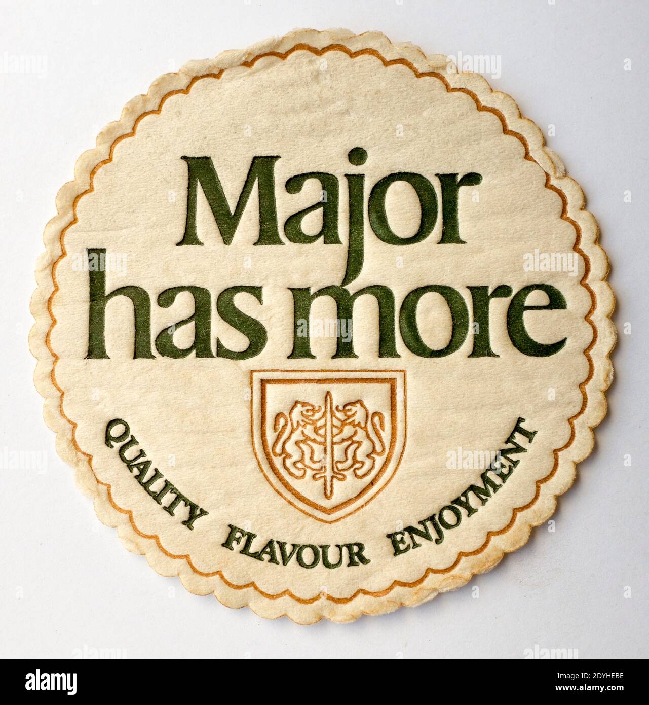 Major Cigarettes Advertising Coaster Stock Photo - Alamy