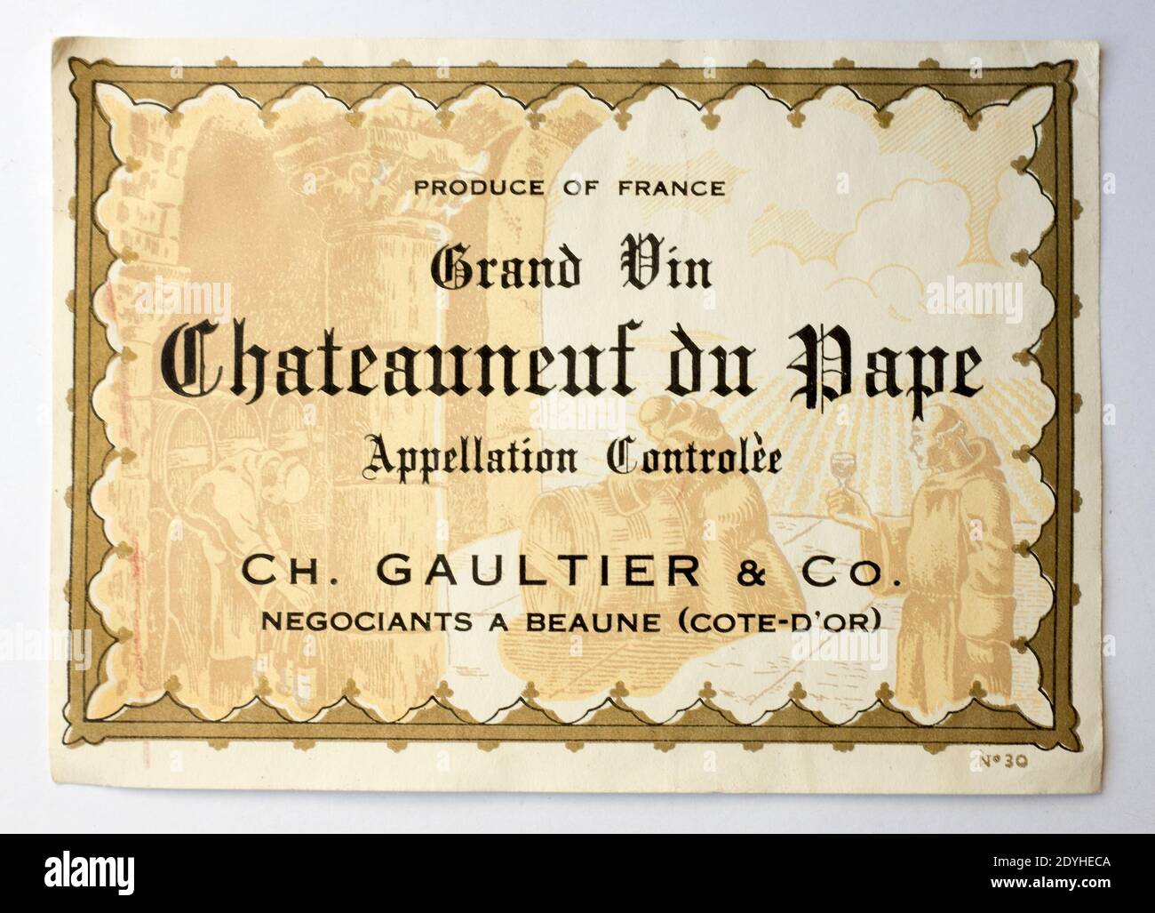 Old french wine label hi-res stock photography and images - Alamy