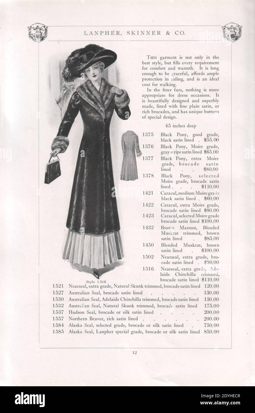 Lanpher Furs - Season of 1910 - Lanpher, Skinner & Co Saint Paul 12 ...