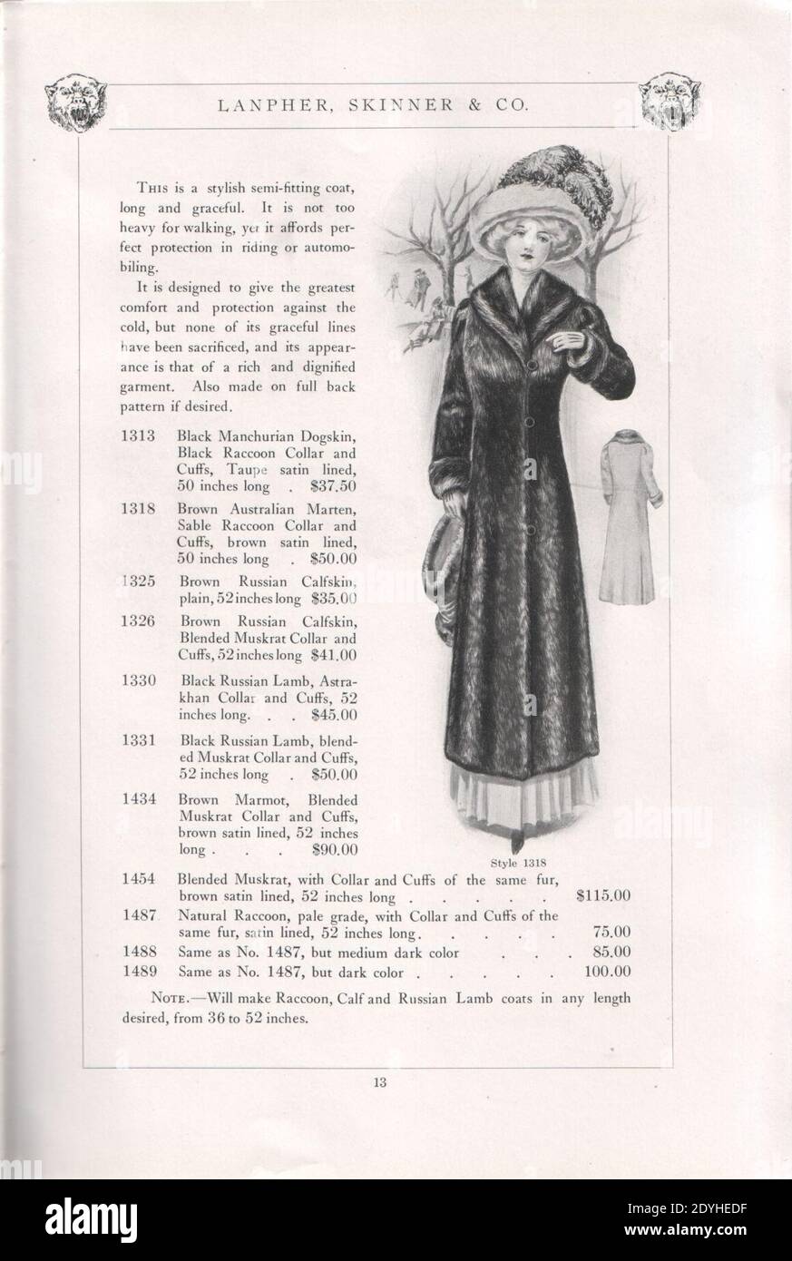 Lanpher Furs - Season of 1910 - Lanpher, Skinner & Co Saint Paul 13 ...